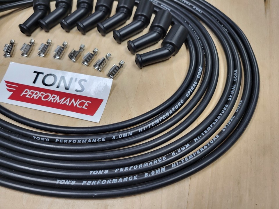 Ton's Spark Plug Wires White CERAMIC BOOT UNIVERSAL 90° boot LS 4.8L 5 ...