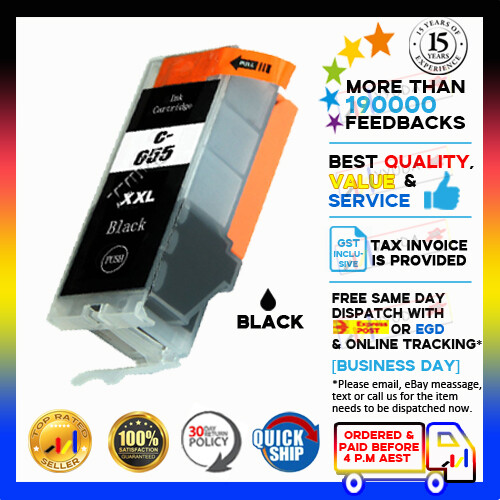 5x NoN-OEM High Yield Ink PGI-655xxl for Canon PIXMA MX726 MX926 iX6860 ...