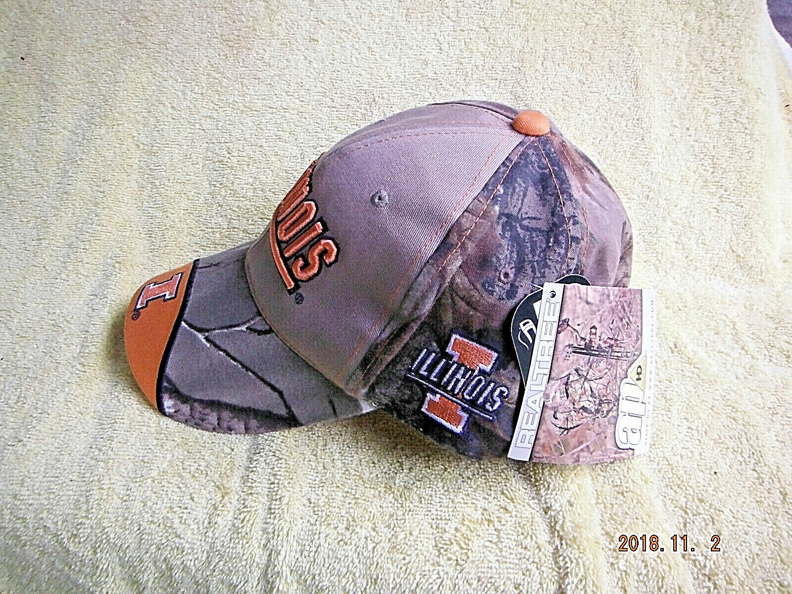 NWT'S! VINTAGE-OOP ILLINOIS FIGHTING ILLINI REALTREE CAMO CAP W/ 3-D ...
