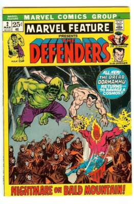 MARVEL FEATURE #2 7.5 // 2ND TEAM APPEARANCE OF THE DEFENDERS MARVEL ...
