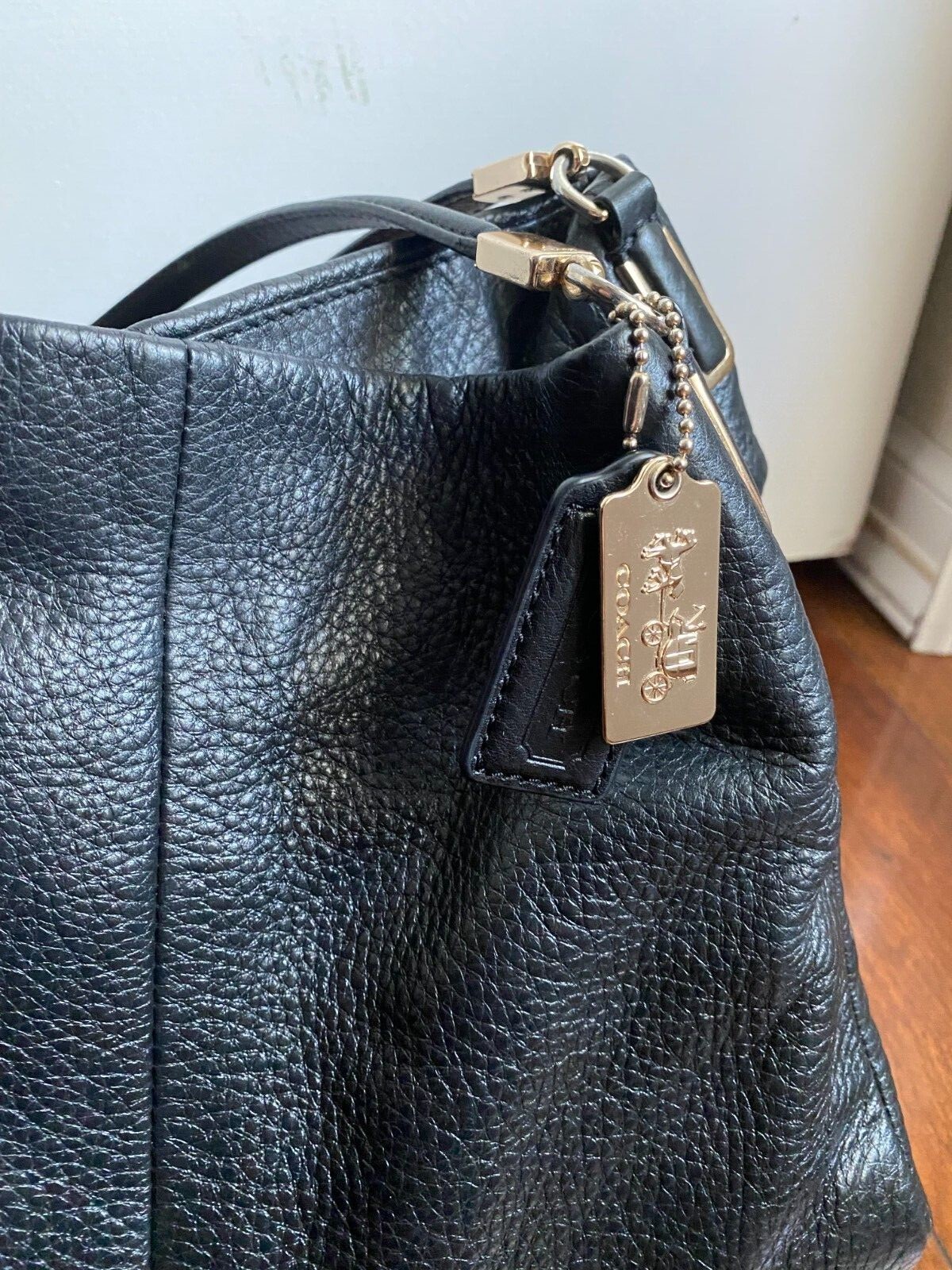 Coach black leather shoulder purse - Gem
