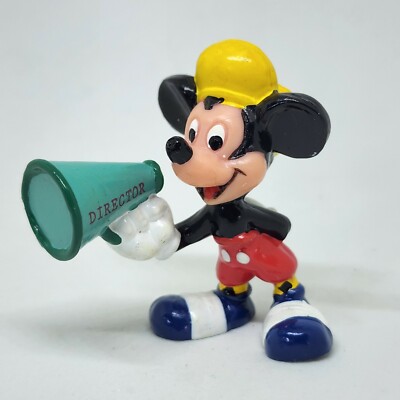 Vintage Mickey Mouse Director Megaphone PVC Mini Figure Disney Cake ...
