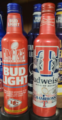 Budweiser / Bud Light 38 x 16oz Championship Aluminum bottles - NHL MLB ...