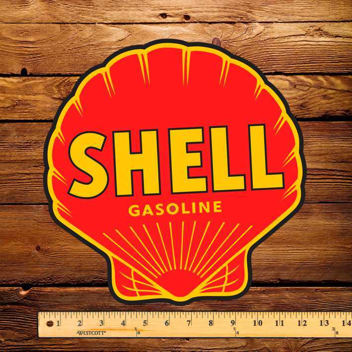 Shell Gasoline - 12" Gas Pump Decal | eBay