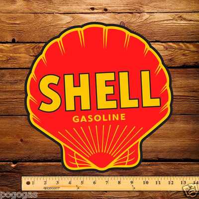 Shell Gasoline - 12" Gas Pump Decal | eBay