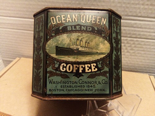Vintage Ocean Queen Blend Coffee Tin Container Made in England | eBay