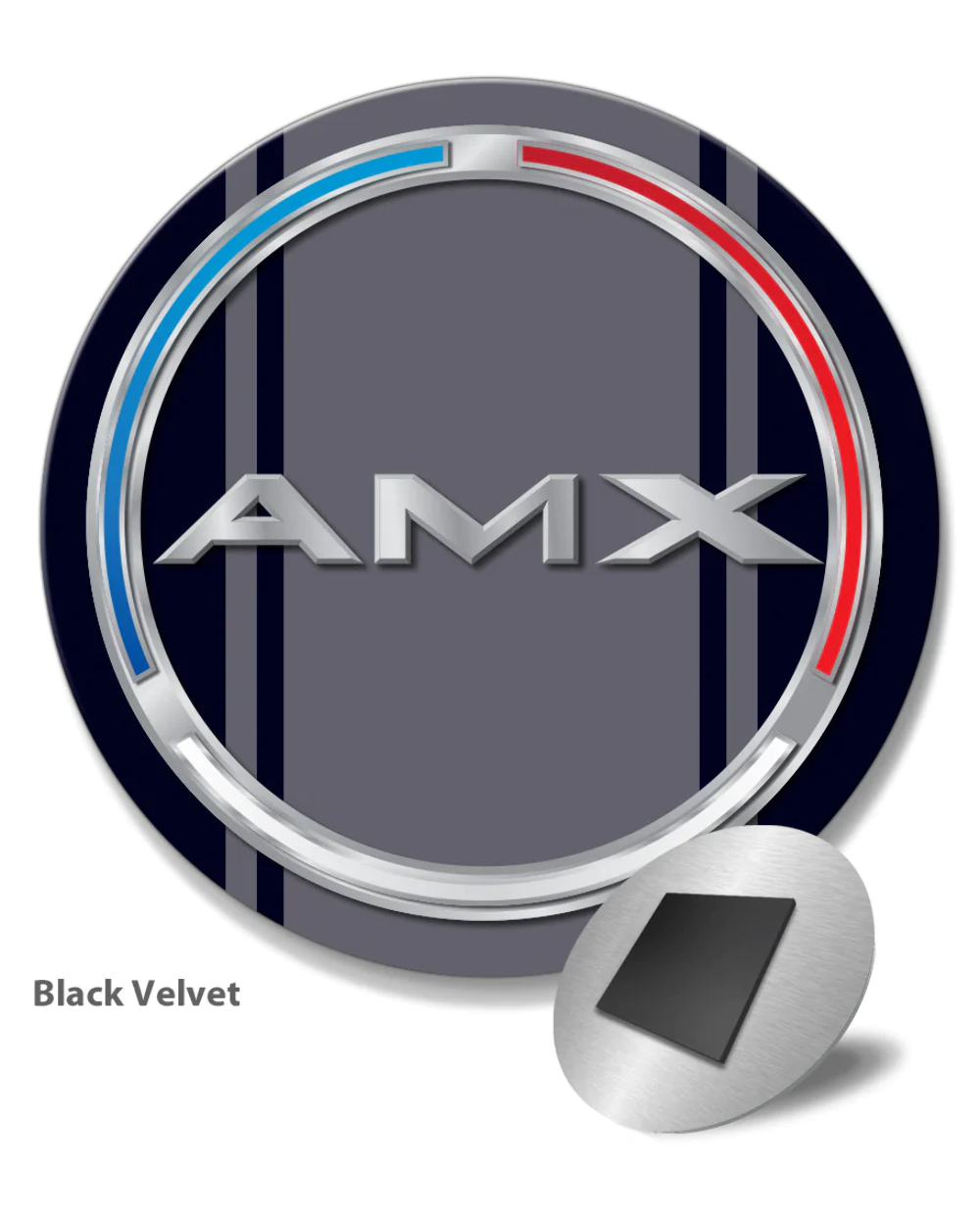 1970 AMC AMX Quarter Panel Circle Emblem Novelty Round Fridge Magnet ...