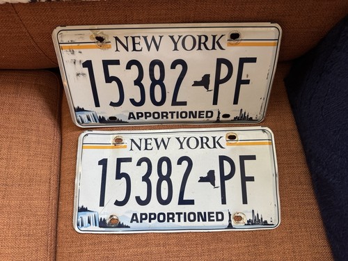 New York Apportioned Truck License Plates Pair Lot 15382 PF | eBay