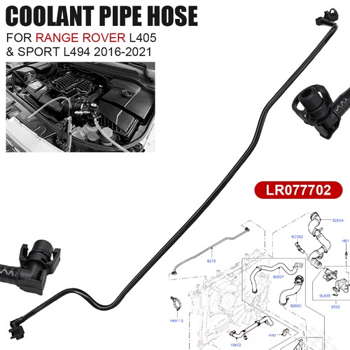 Coolant Radiator Pipe Hose for Range Rover L405 & Sport L494 2016-2021 ...