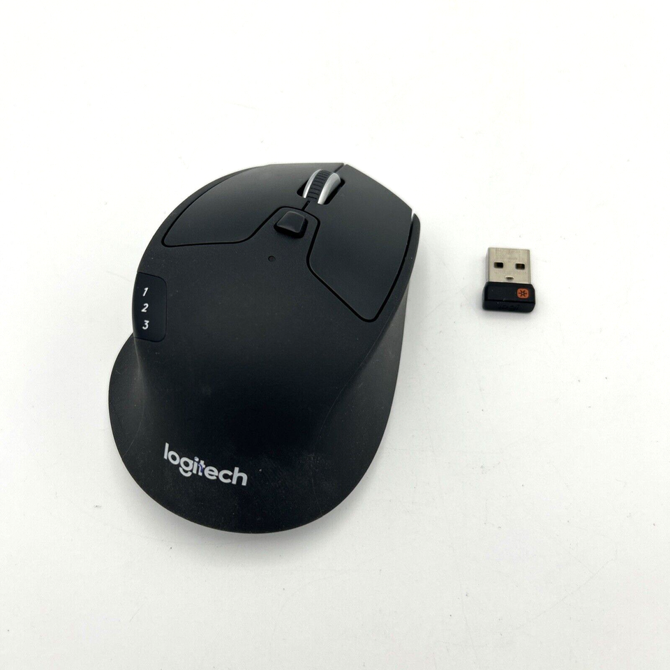 Logitech M720 Triathlon Wireless Mouse Unifying Receiver and Bluetooth ...