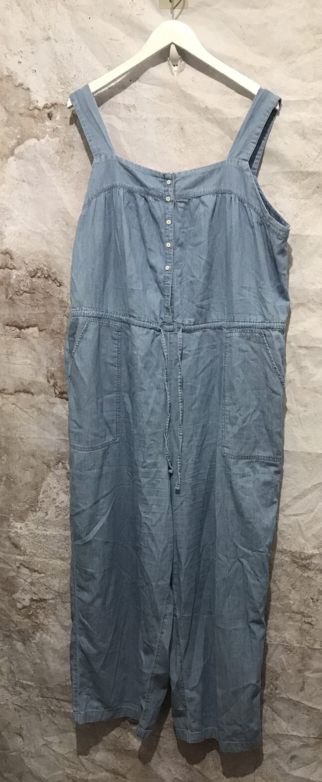 Old Navy 2X LGT Denim Tank Jumpsuit Utility Pockets … - Gem