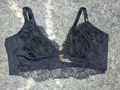 VS very sexy lace quarter cup unlined bralette NEW SIZE xxl black logo ...
