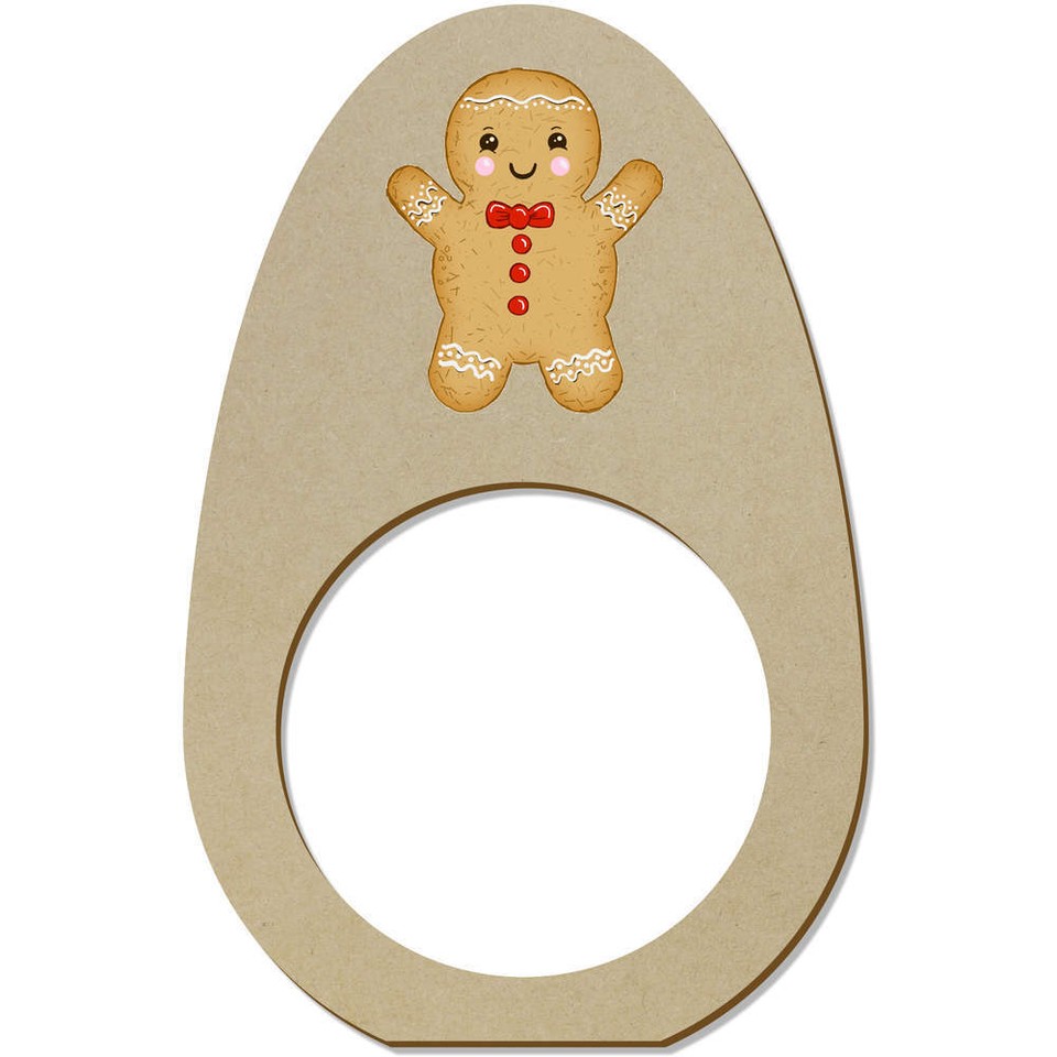 5 x 'Gingerbread Man' Wooden Napkin Rings / Holders (NR00053005) | eBay