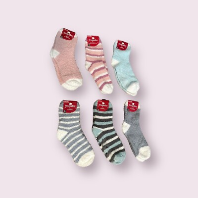 6 Snugadoo Adult Socks Soft One Size Fits Most lot of 6 Christmas | eBay