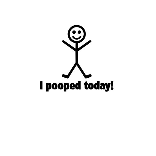 I Pooped Today Decal for Macbook Car Window Wall Helmet Lunch Tool Box ...
