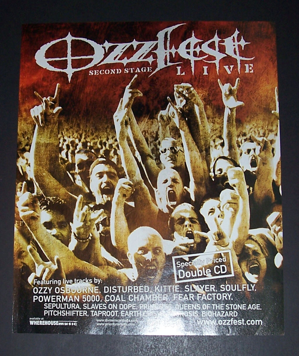 Ozzfest Live (Ozzy Osbourne) 2001 Small Poster Type Advert, Promo Ad | eBay
