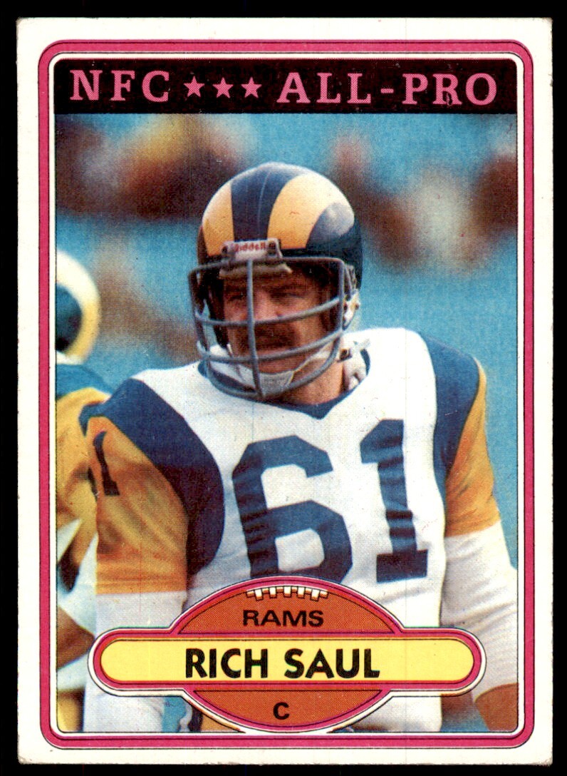1980 Topps Rich Saul Football Card Los Angeles Rams #25 | eBay