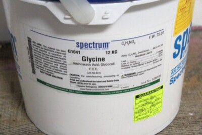 Spectrum Glycine 12kg Factory Sealed Poly Pail G1041 | eBay