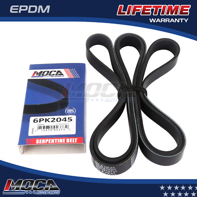 Serpentine Belt Fits CHEVROLET DODGE FORD MAZDA PLYMOUTH 6PK2045 MOCA ...