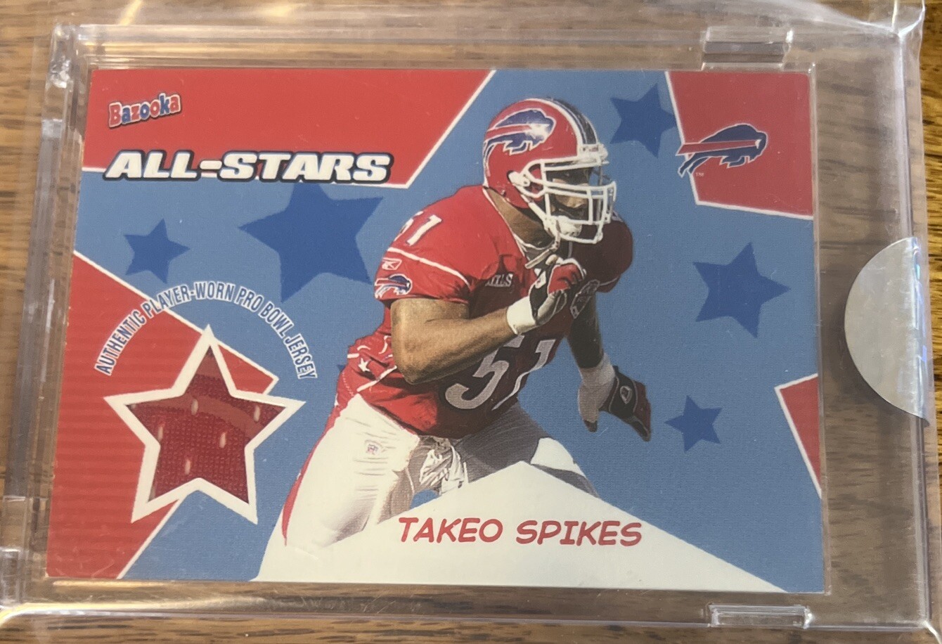 Takeo Spikes 2005 Topps Bazooka All Stars GU Jersey Card SP ...