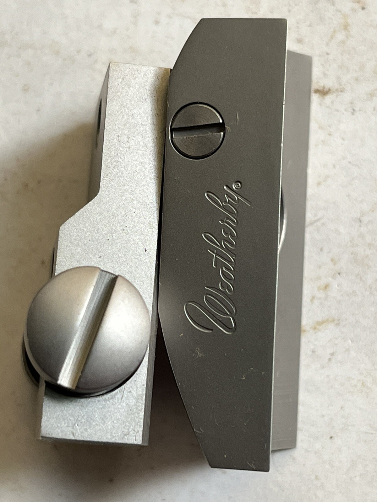 Weatherby Buehler Mark V scope mount base silver SST 5981 | eBay