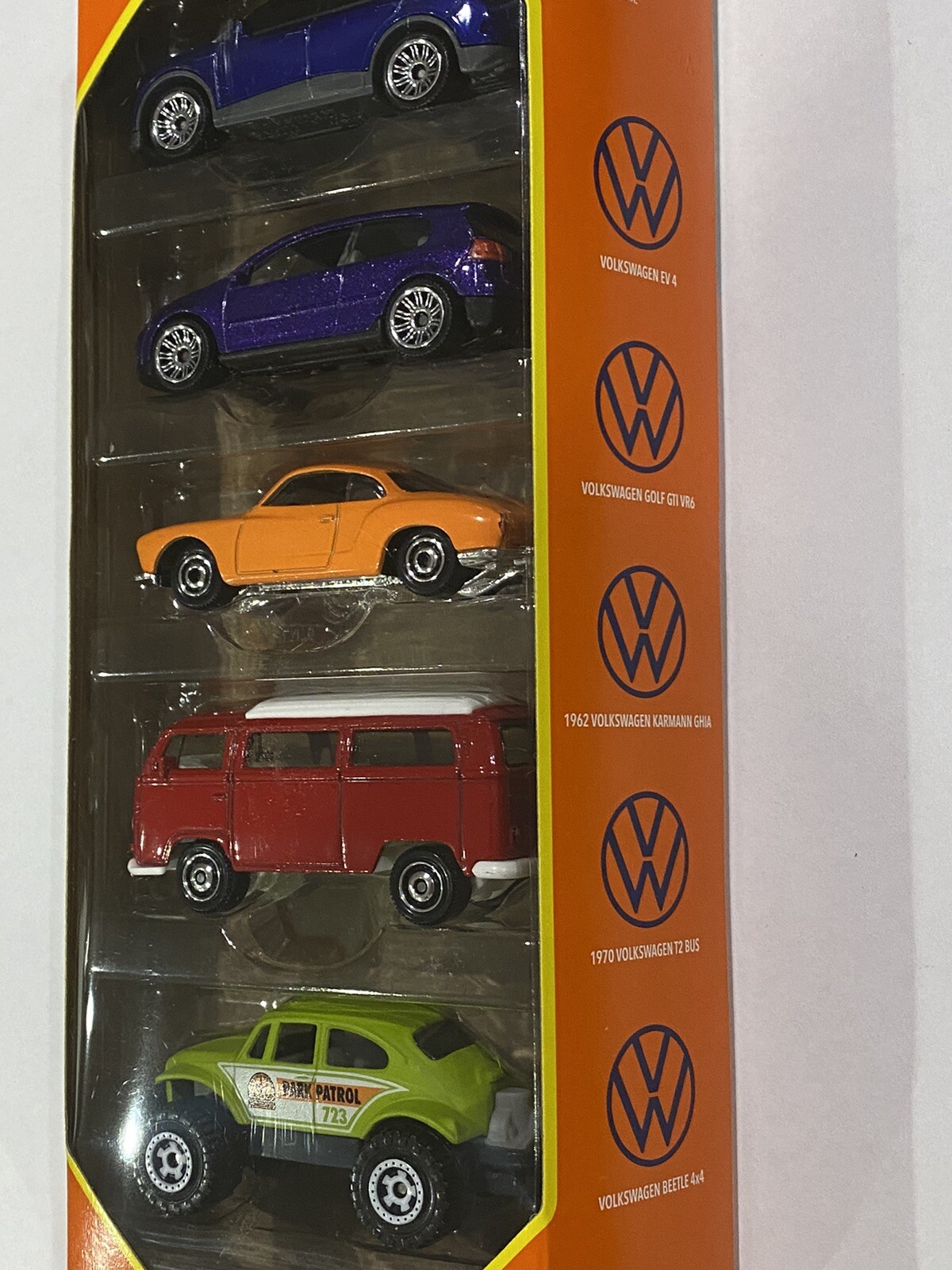 Matchbox 5 Pack Volkswagen EV4 Golf Gti VR6 1962 Karmann Ghia T2 Bus ...