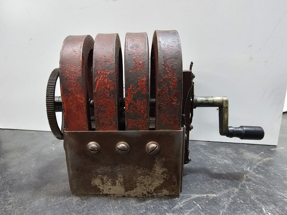 STROMBERG CARLSON 4 bar Red Telephone Magnetos-Antique Hand Crank (2 ...