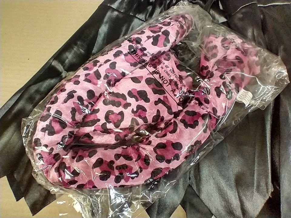 Sassy Cat Costume Girls Medium Punk Mean Bad Kitty Pink Leopard Josie ...