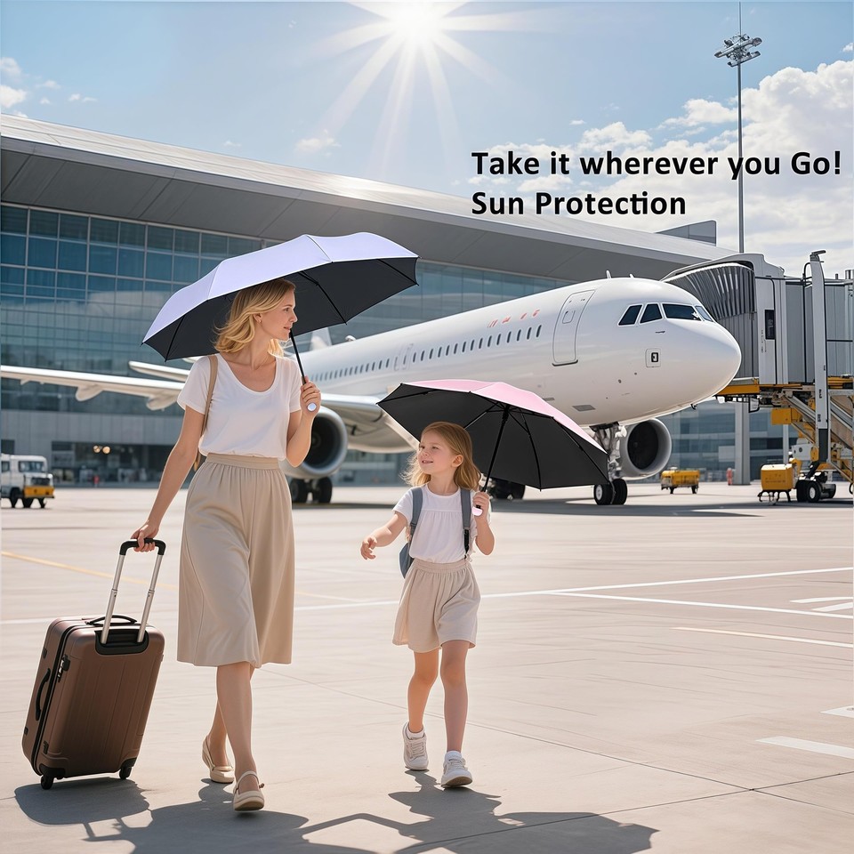 Travel Mini Umbrella for Purse With Case Small Compact UV Sun ...