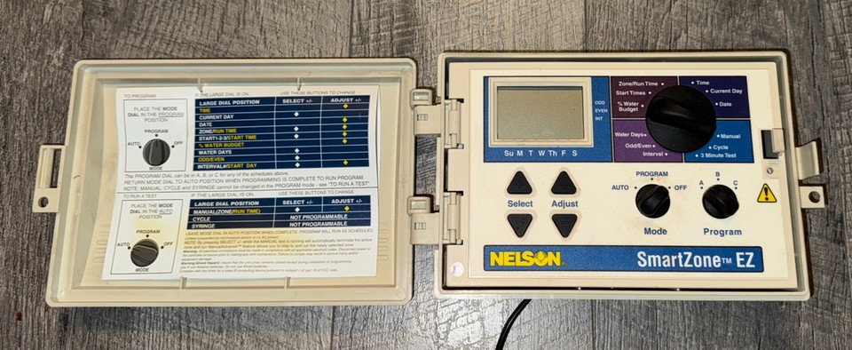 Nelson Smartzone EZ Programmable Irrigation Controller w/ Power Supply ...
