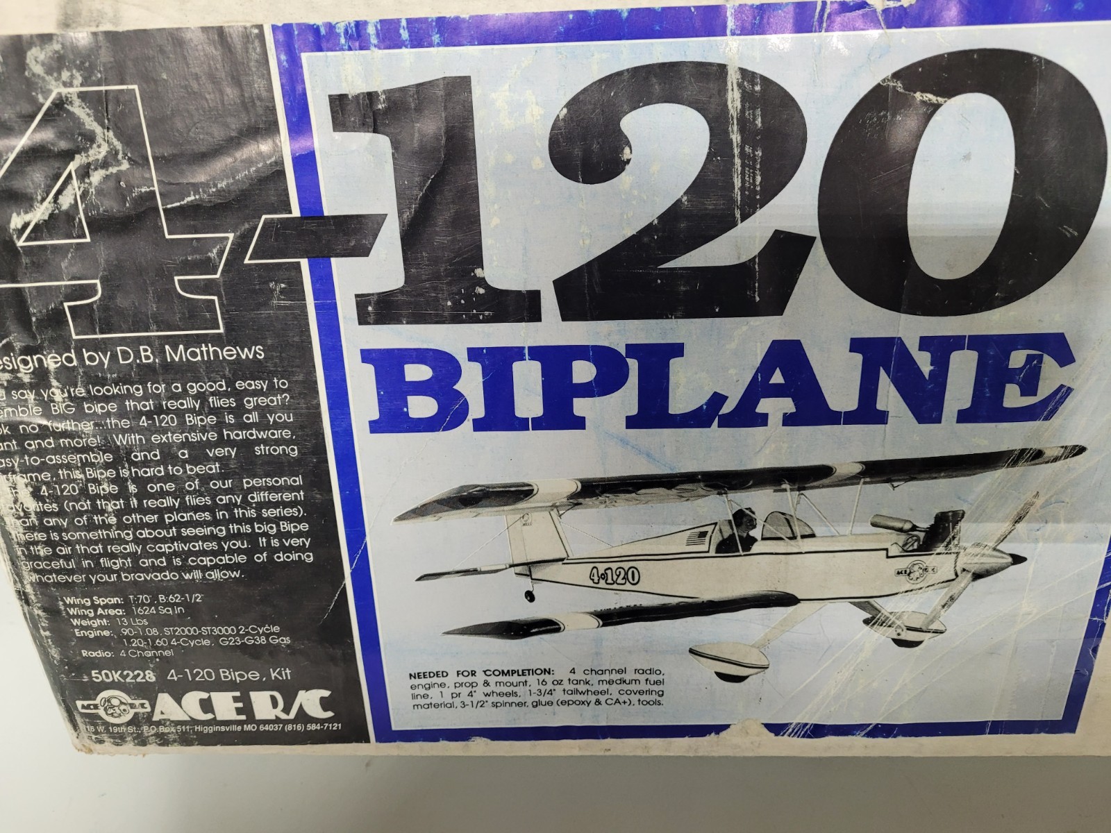 ACE 4-120 BIPE RC KIT | eBay