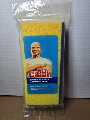 Mr. Clean Yellow Sponge Mop With Scrubber Refill | eBay