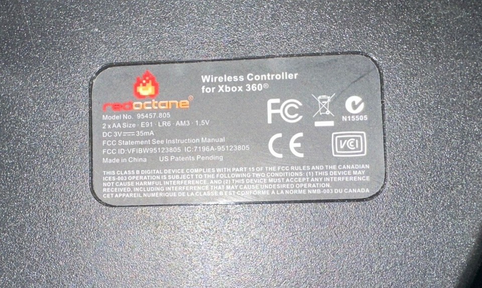 Xbox 360 Guitar Hero Wireless Controller Red Octane Sunburst For Parts ...