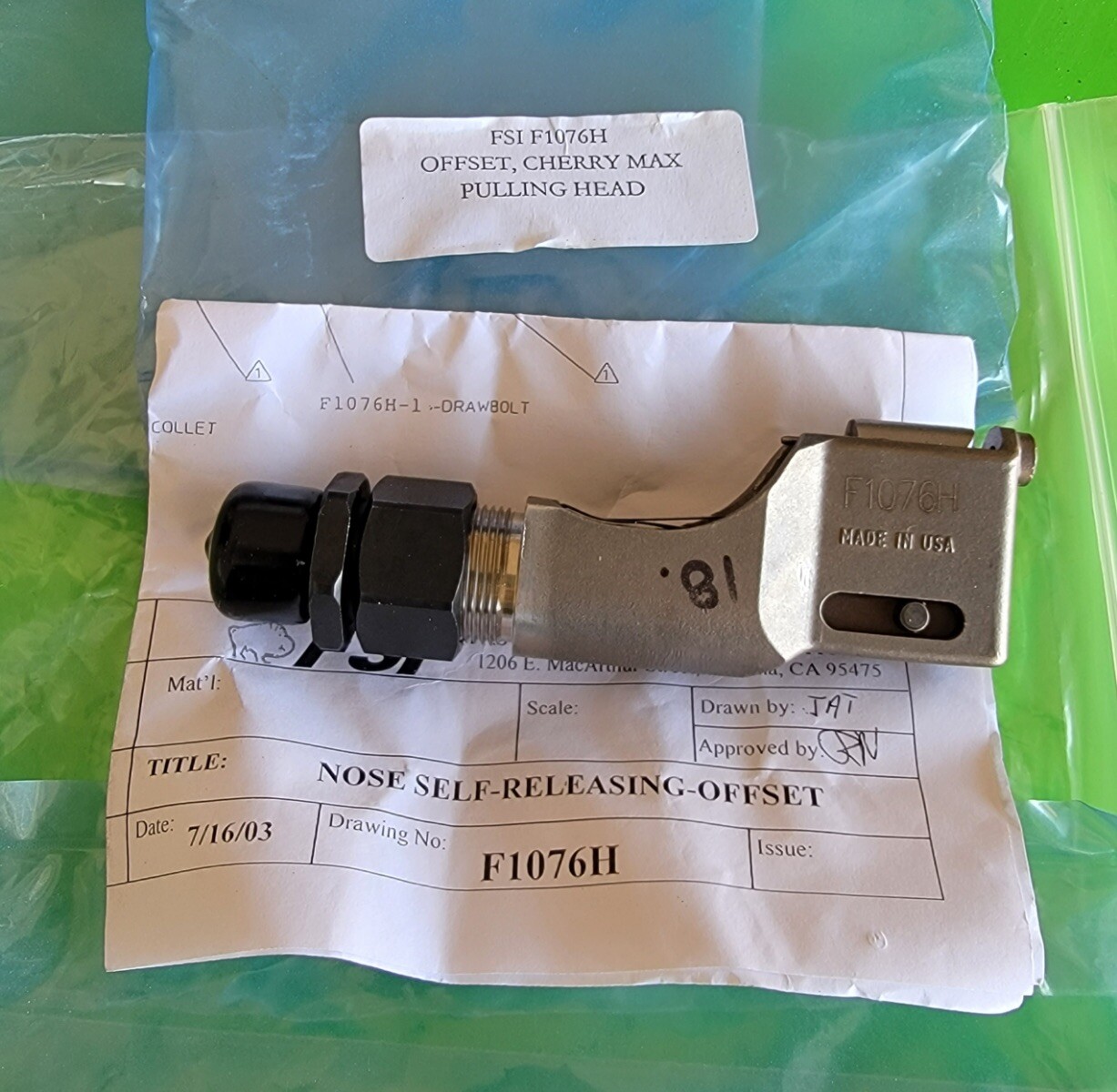 FSI Huck Cherrymax Rivet Pulling Head Set Straight Offset Right Angle for sale online | eBay