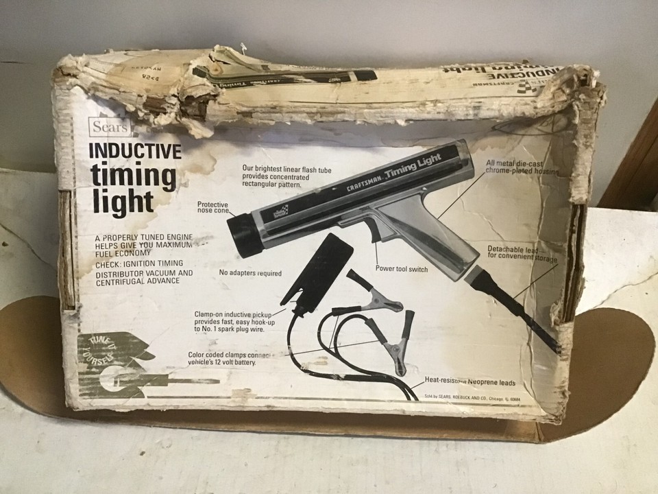 Vintage Sears Craftsman Timing Light & Box Service Station Display ...