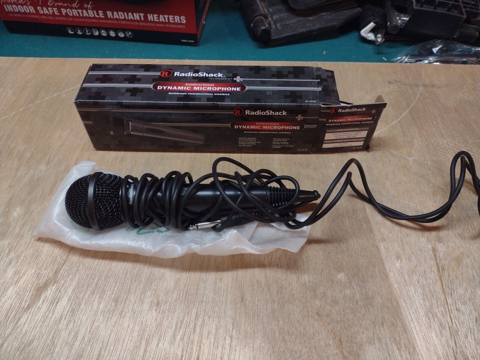 RADIO SHACK UNIDIRECTIONAL DYNAMIC MICROPHONE 330-3038 OPEN BOX | eBay