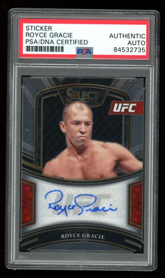 Royce Gracie #'d 8/99 PSA/DNA 2021 Panini Prizm UFC Signed Autograph ...