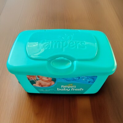 Pampers Baby Fresh Wipes Dispenser Pop Up Refillable Container EMPTY ...