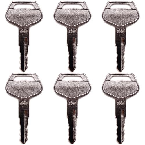 Ignition Keys for Komatsu, 6PCS 787 Equipment Key Compatible with Dozer ...