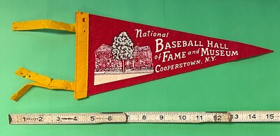 NATIONAL BASEBALL HALL OF FAME VINTAGE MINI PENNANT ORIGINAL VG-EX ...