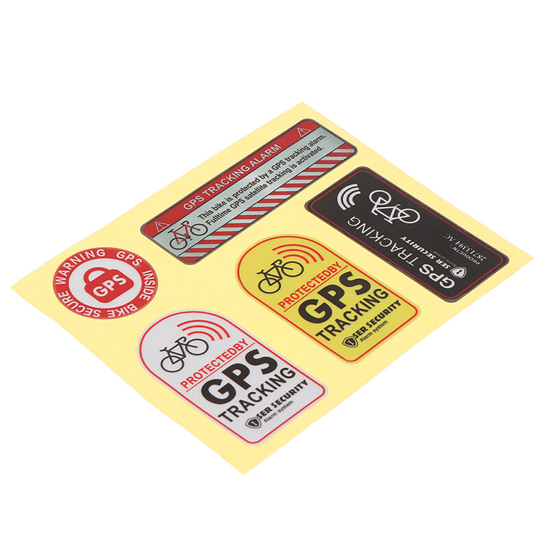 GPS TRACKING Alarm Sticker Reflective Bicycle Warning Sticker Anti ...