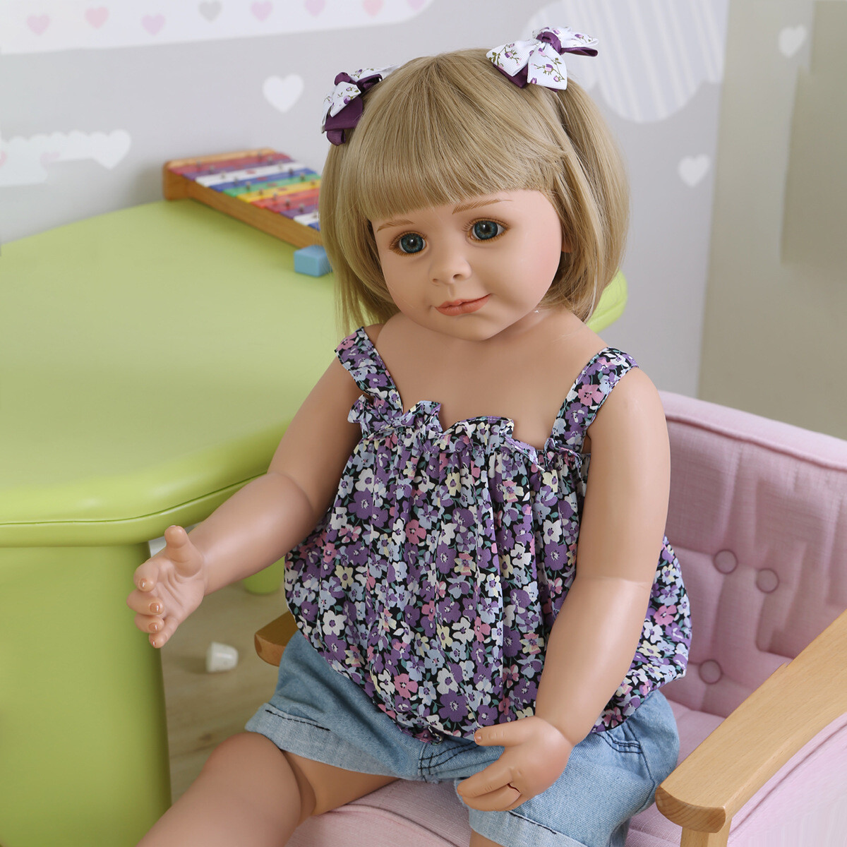 87CM Reborn Toddler Doll Baby Girl Full Body BJD Birthday Gift ...