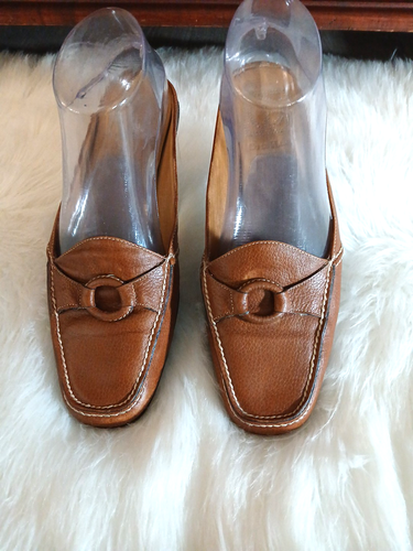 Cole Haan Women's Size 7.5B Leather Slide-On Mules Camel | eBay
