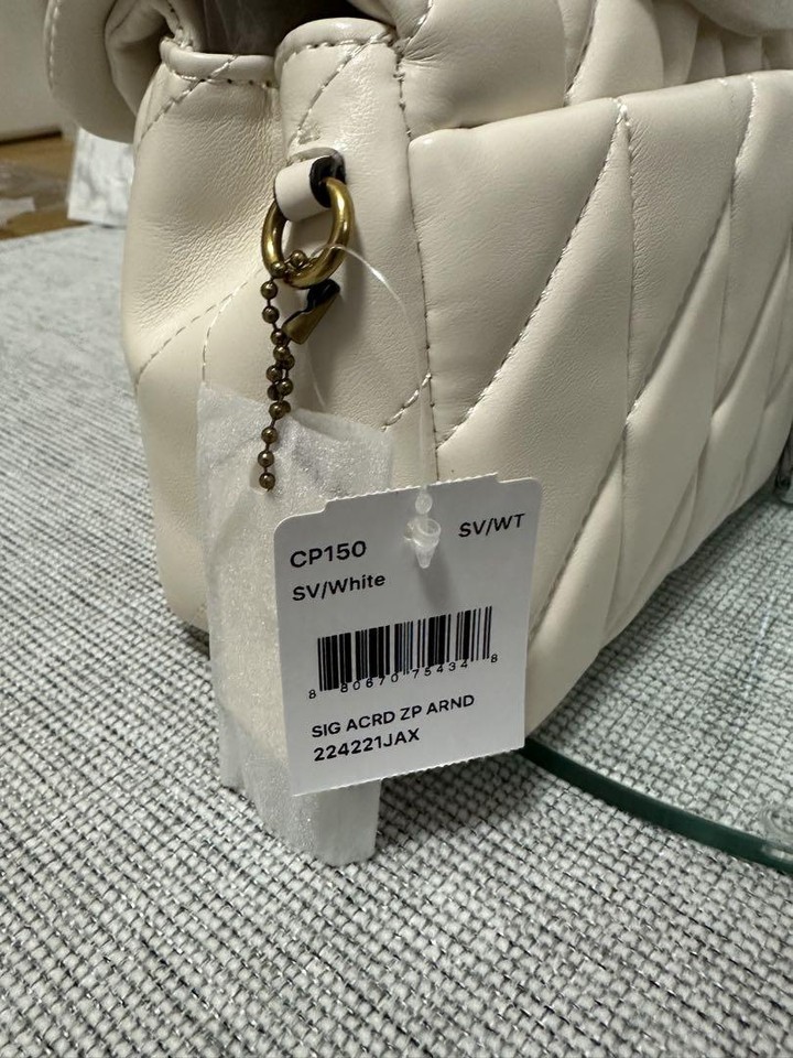 COACH CP150 Tabby 26 Leather Quilted Chain Shoulder Bag H5.5xW10.2xD3In ...