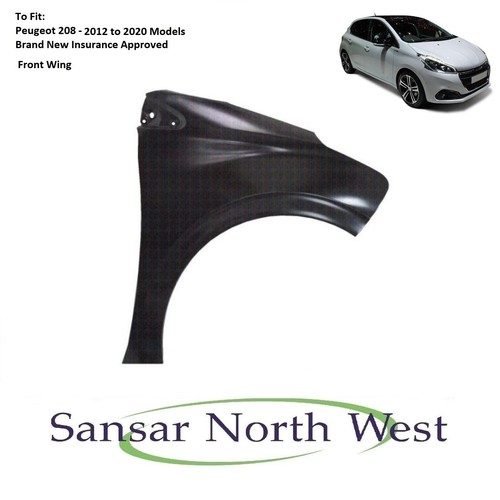 For Peugeot 208 - Drivers Side Front Wing O/S RIGHT 2012 to 2015 Models ...