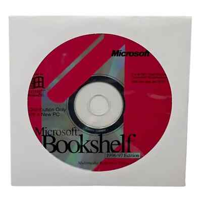 MICROSOFT BOOKSHELF 1996-97 EDITION Windows 95 New Never Installed Disk ...