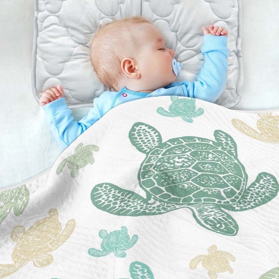 Aqua Turtle Sea Kids Baby Blankets Unisex Newborn,Super Soft Comfy ...