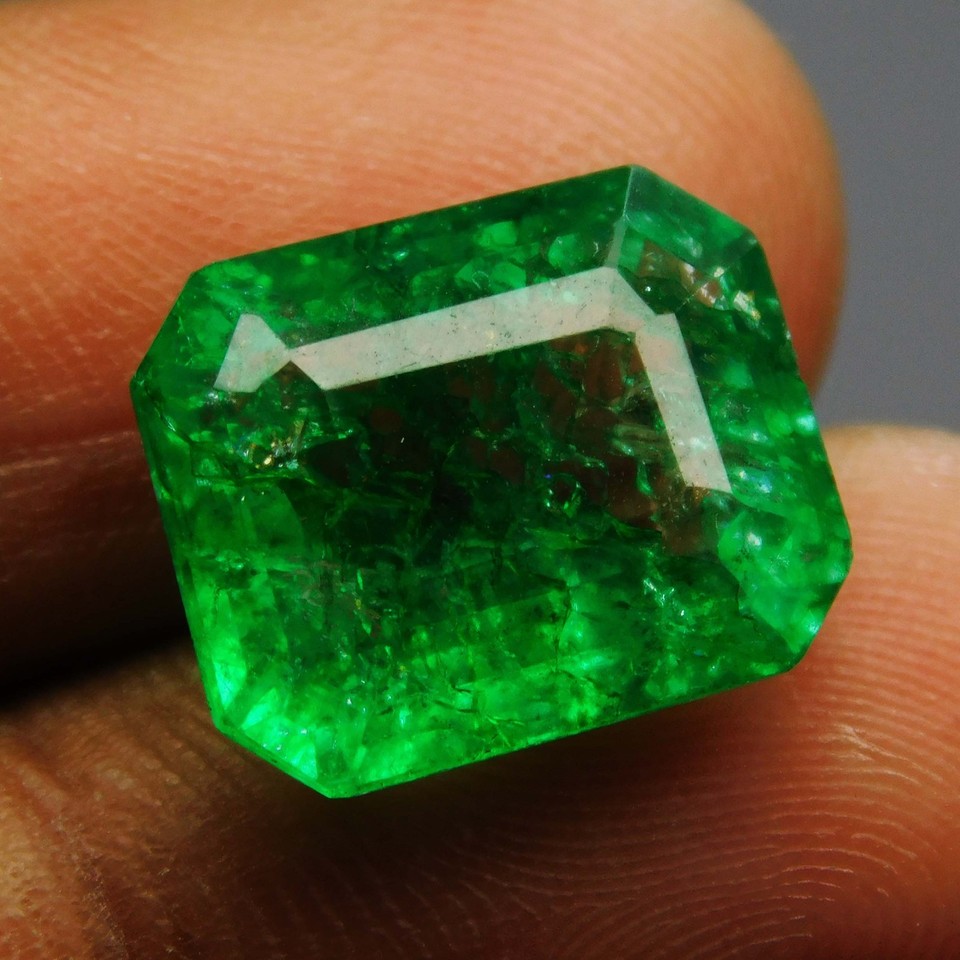 Natural Colombian Emerald Square Shape 7 Ct Green Loose Gemstone | eBay