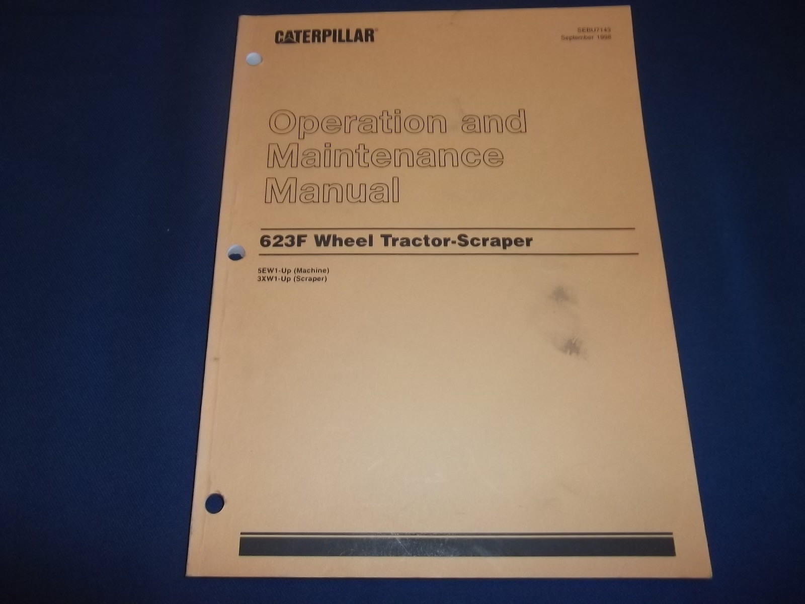 CAT CATERPILLAR 623F WHEEL TRACTOR SCRAPER OPERATION & MAINTENANCE BOOK ...