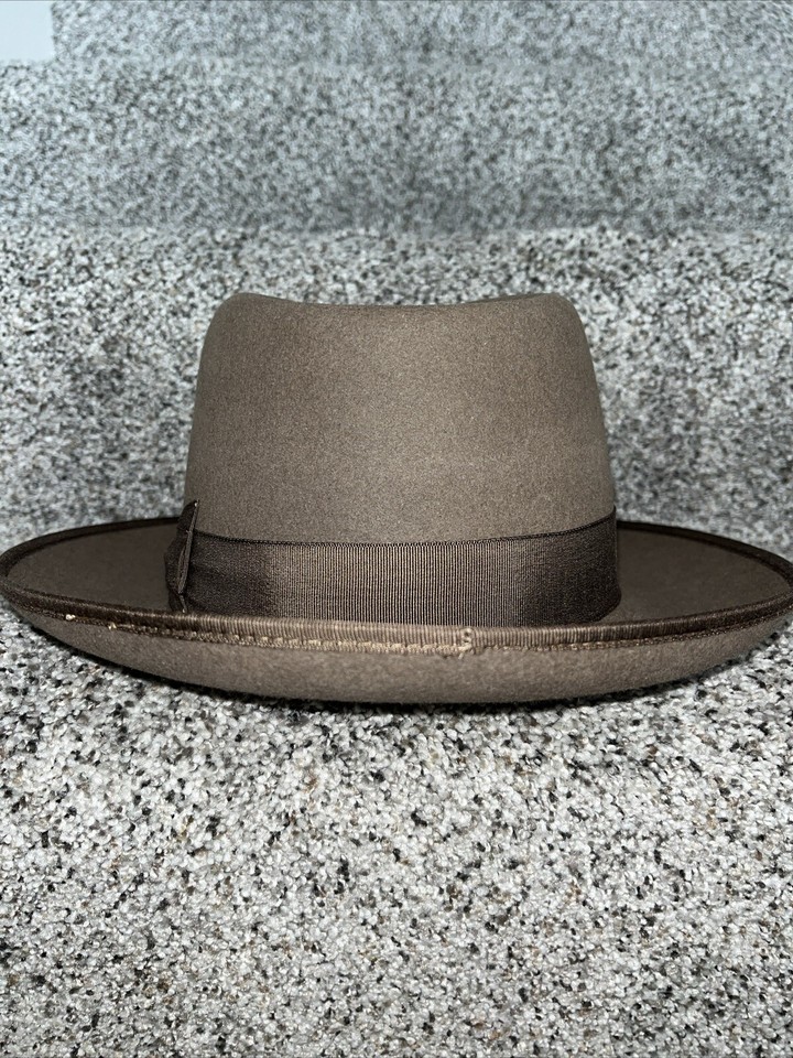 AKUBRA STYLEMASTER IMPERIAL FUR FEDORA ACORN COLOR SZ 58 HAT | eBay